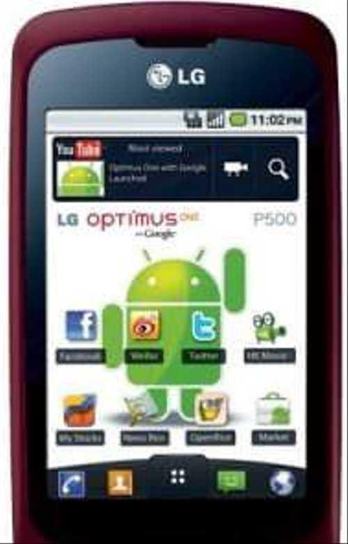 LG P500 Android 3G/wifi/bluetooth/microSD