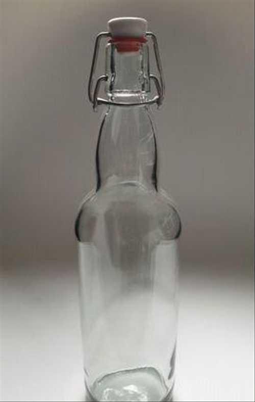 Бутылка пивная 1,0 л. с бугельным замком Бесцветн