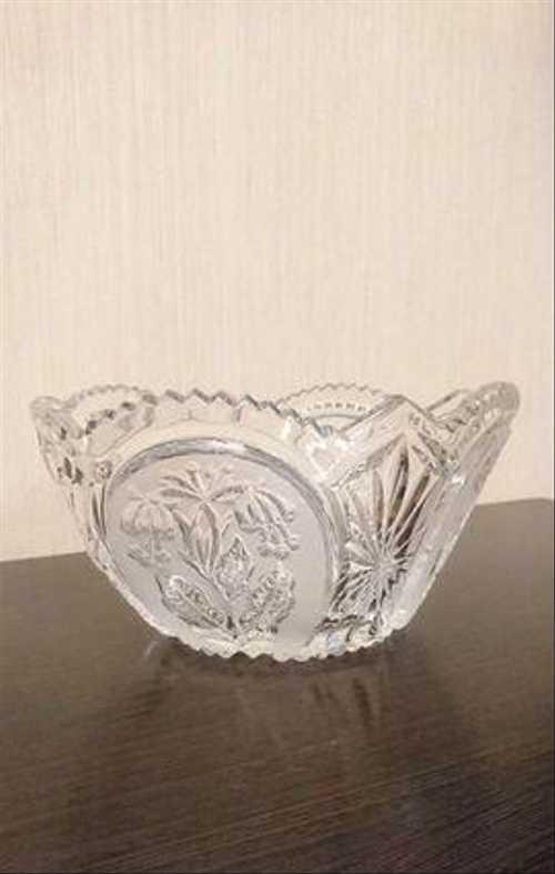 Конфетница, салатник хрусталь СССР