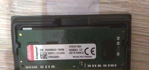 Модуль памяти Kingston KVR24S17S6/4 DDR4 4 Гб