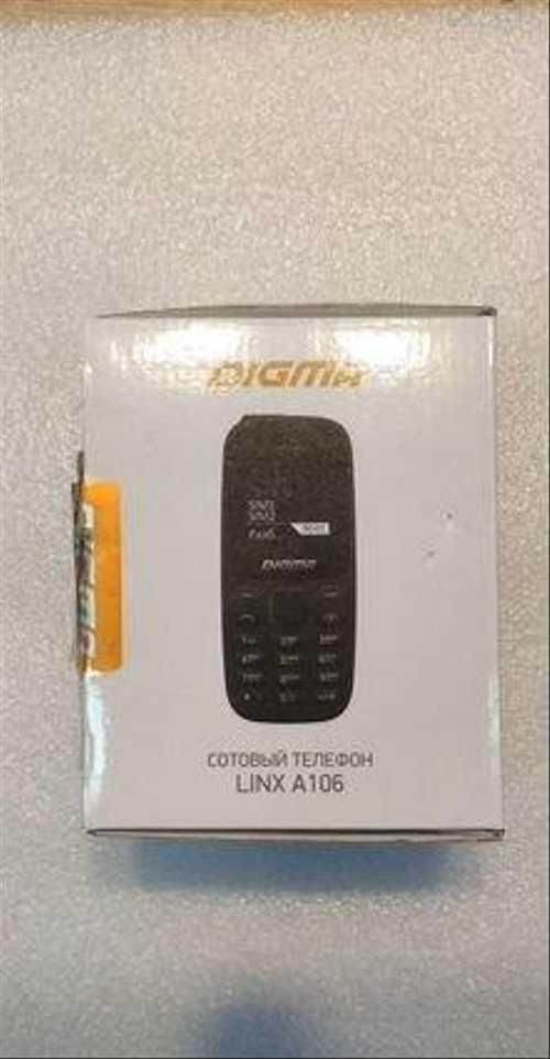 Кнопочный мобильный телефон Digma Linx A106. Новый