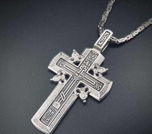 Голгофский крест. православный крест. Серебряный к