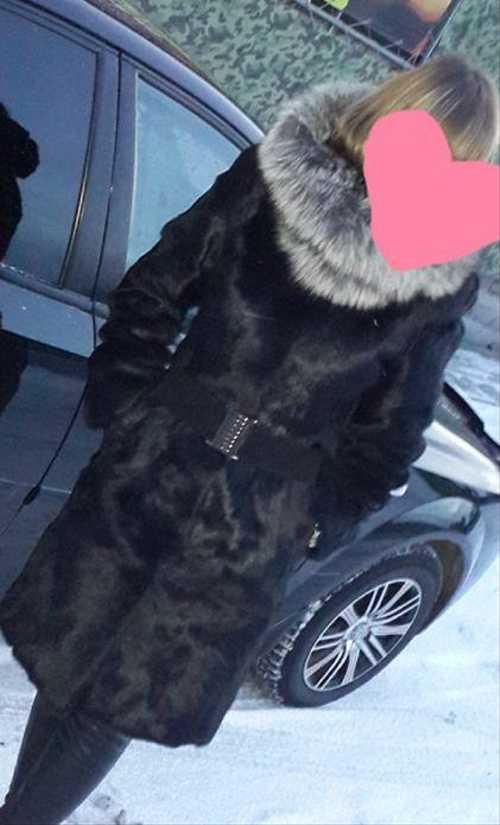 Шуба из натурального козла