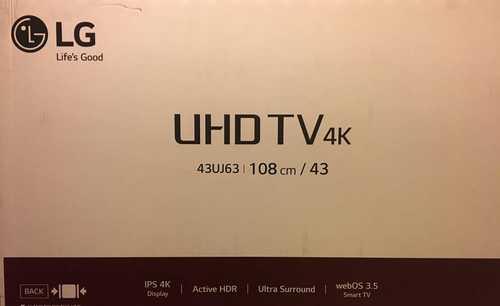 Телевизор LG UND TV 4K 43UJ63, 108cm/43