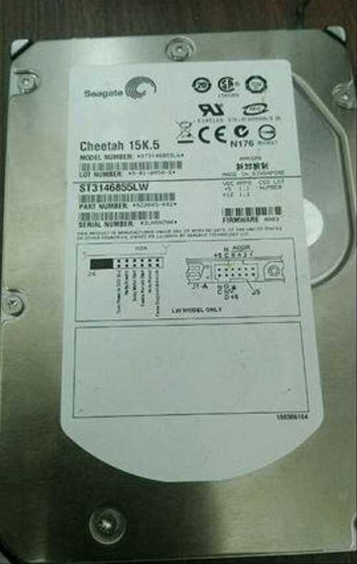 HDD Cheetah 15K.5, ST3146855LW + адаптер scsi