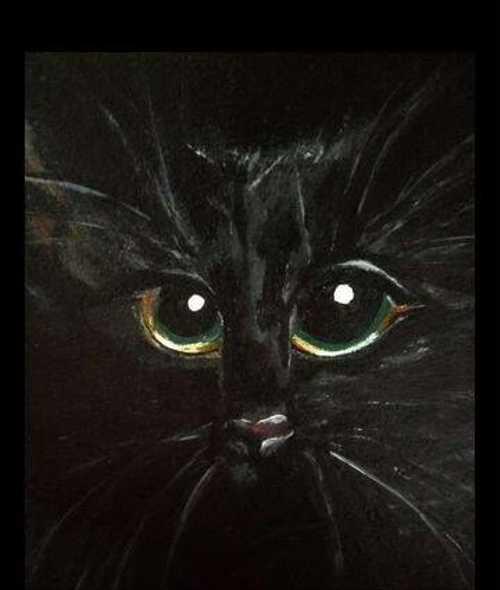 Картина Черная кошка