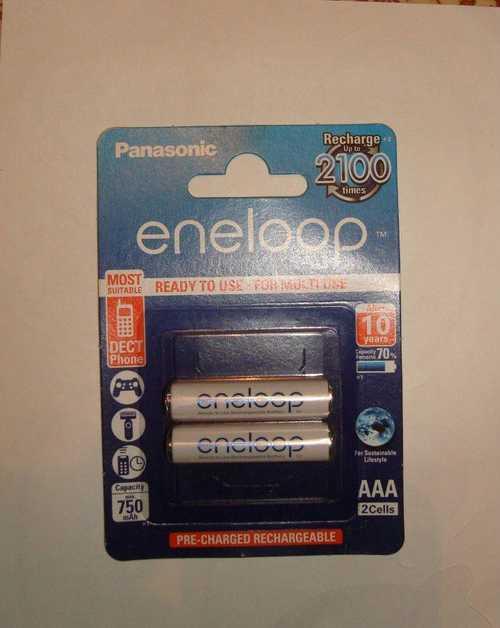 Аккумуляторы новые eneloop 750mah panasonic