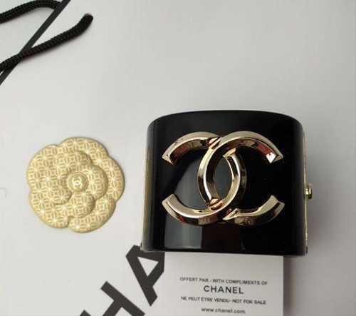 Браслет широкий черный Chanel Vip Gift