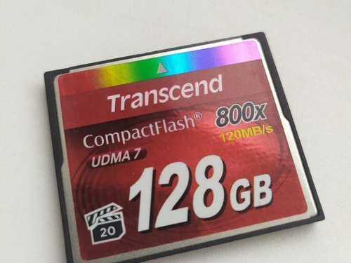 Карта памяти transcend compact flash 128 гб