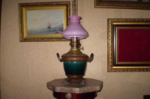 Старинная керосиновая лампа 19 век
