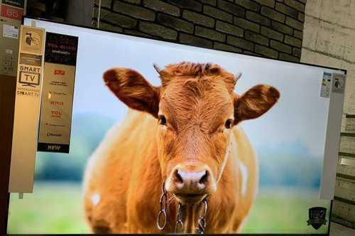 Безрамочный, огромный,богатый Смарт телевизор 65"