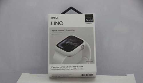 Чехол Uniq lino для Apple Watch 4/5/6/SE 44 mm бел