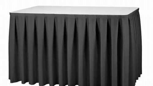Фуршетная - Банкетная юбка на стол 5.6 м чёрная