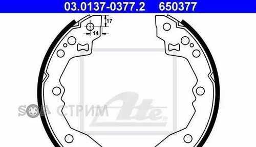 ATE 03013703772 Колодки барабанные KIA Spectra