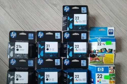 Оригинальные картриджи HP 22, 21, 21B