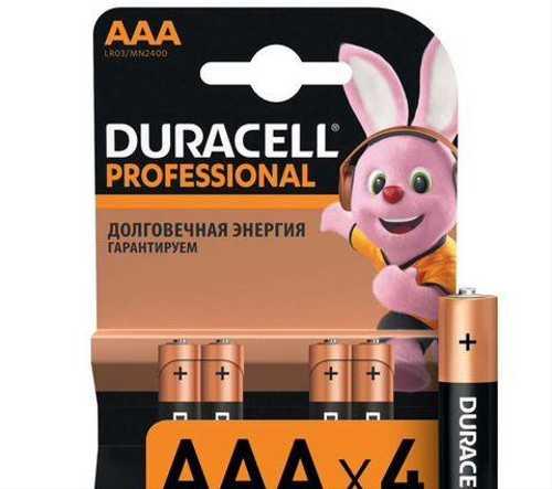 Бат. Duracell Professional AAA LR03 4шт Оригинал