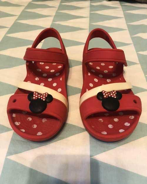 Crocs C11 сандалии красные с Минни оригинал