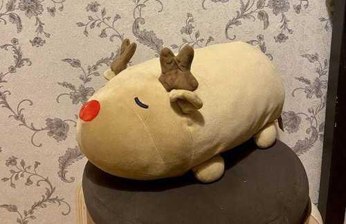Плюшевая подушка игрушка олень