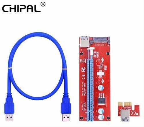 Райзер / Riser Chipal VER007S PCI-E 1x-16x SATA 1м