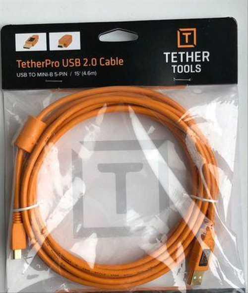 Кабель TetherPro USB 2.0 to Mini-B 5-Pin 4.6м CU54