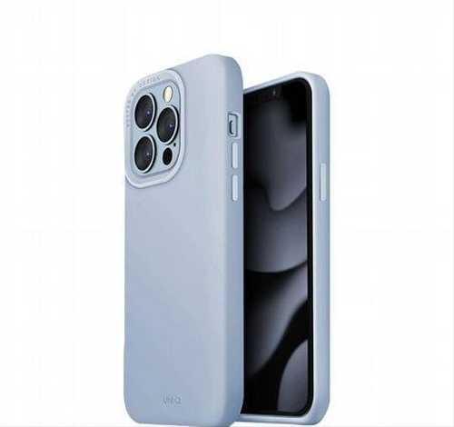 Чехол Uniq Lino MagSafe iPhone 13 Pro Arctic Blue