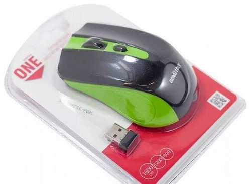 Мышь Smart Buy ONE 352, зеленая/черная, беспроводн