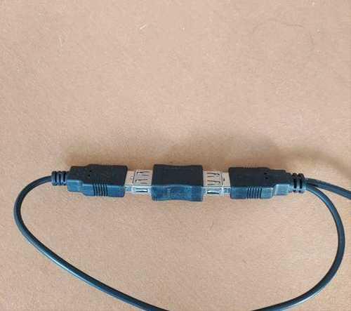 Адаптер USB A мама-мама female-female