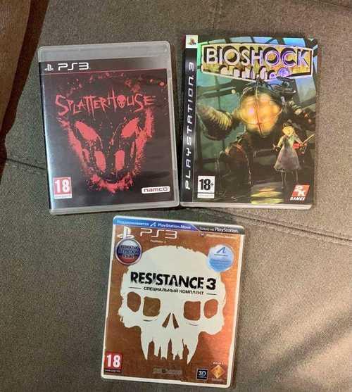 Игры PS3 bioshock, resistance3, splatterhouse
