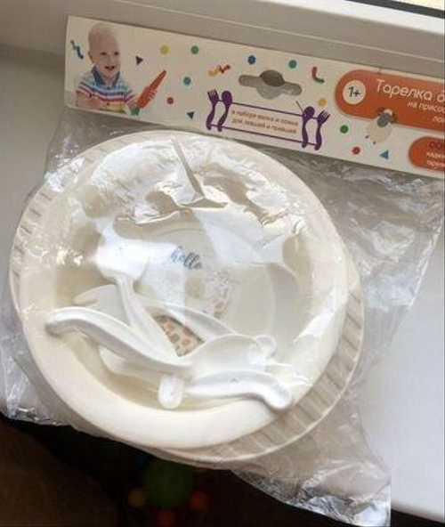 Новая Детская тарелка на присоске