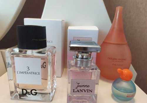 Туалетная вода DG, Lanvin, Moschino, Shiseido