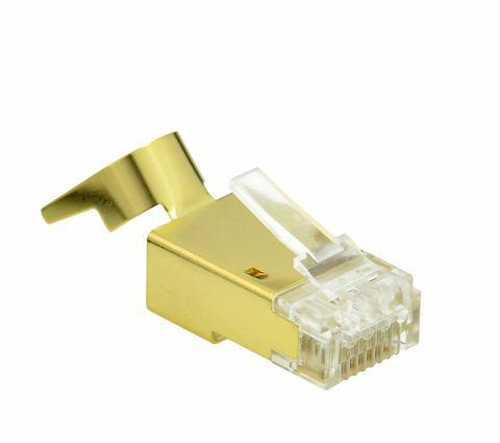 RJ45 разъем cat7 кат.7 позолоченный витая пара