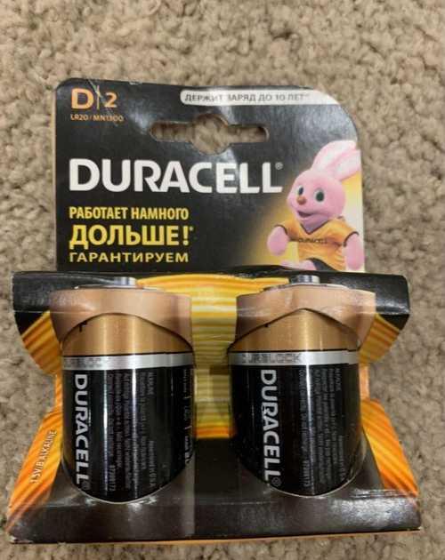 Батарейка D щелочная Duracell