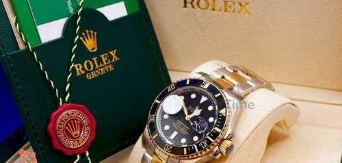 Мужские наручные часы Rolex Submariner (Gold Black