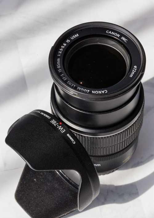 Canon EF-S 15-85mm f/3.5-5.6 IS USM с блендой