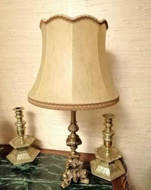 Лампа стариная электрическая настольная