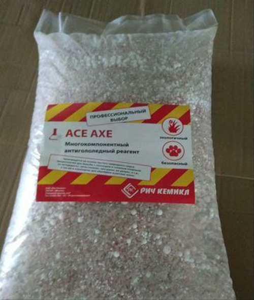 Противогололедный реагент "ACE AXE", 20 кг