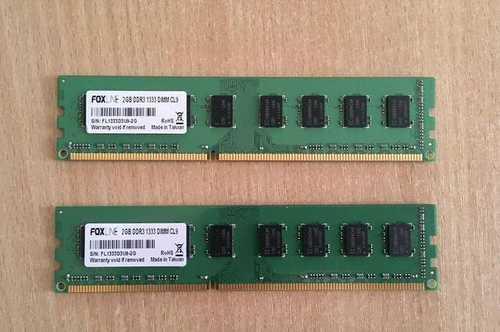 Оперативная память FoxLine 2GB x2 DDR3 1333Mgz
