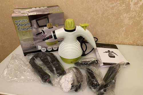 Пароочиститель с аксессуарами Steam Cleaner белый