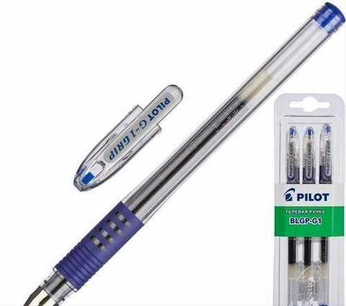 Ручка гелевая "blgp-G1-5", синяя, 0,3 мм, 3 штуки