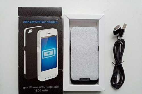 iPhone 4 Чехол-Аккумулятор 1000 mAh