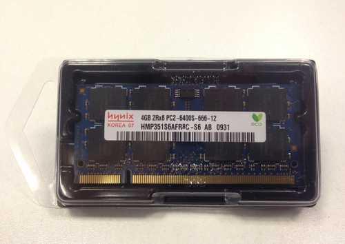 Модуль памяти Hynix 4GB DDR2 PC2-6400 sodimm