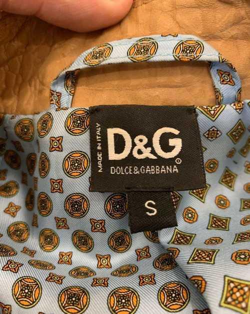 Мужская кожаная куртка D&G