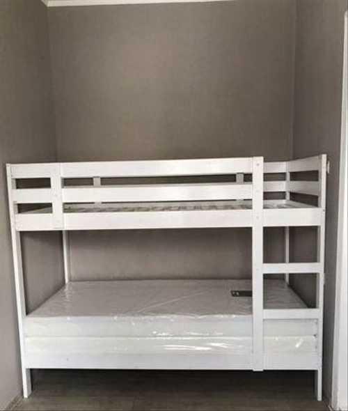 Двухярусная кровать IKEA + новые матрацы
