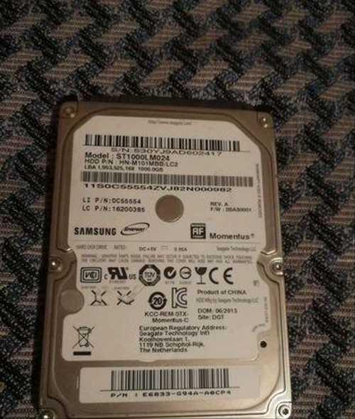 Жесткий диск HDD 1Tb 2,5"