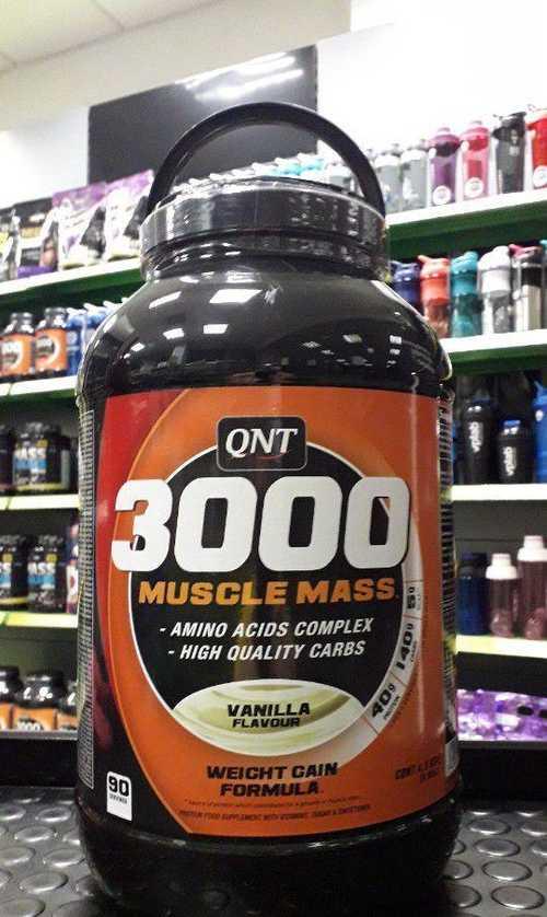 Гейнер для набора массы QNT Muscle Mass 3000, 4,5к