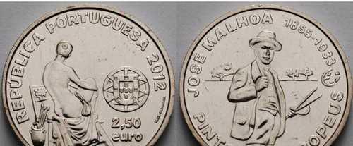 25 юбилейных монет португалии 2.5евро2012г