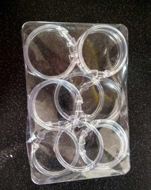Новые кольца для шторки в ванную