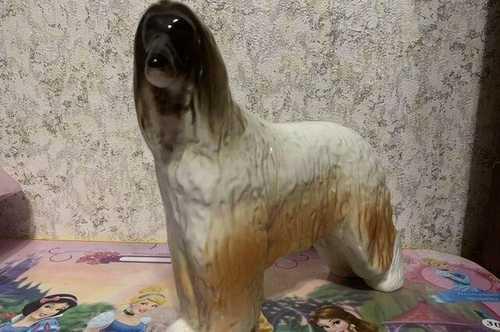Фарфоровая статуэтка.Собака Афганская Борзая лфз