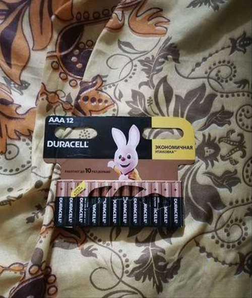 Батарейки ааа 12 мизинчиковые 12 шт duracell