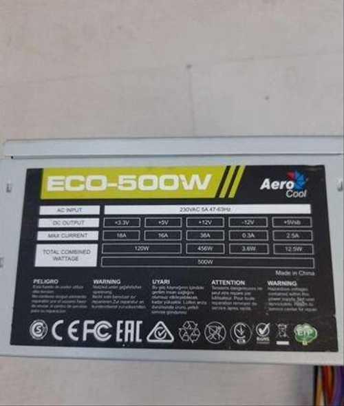 Бп Aerocool eco 500w